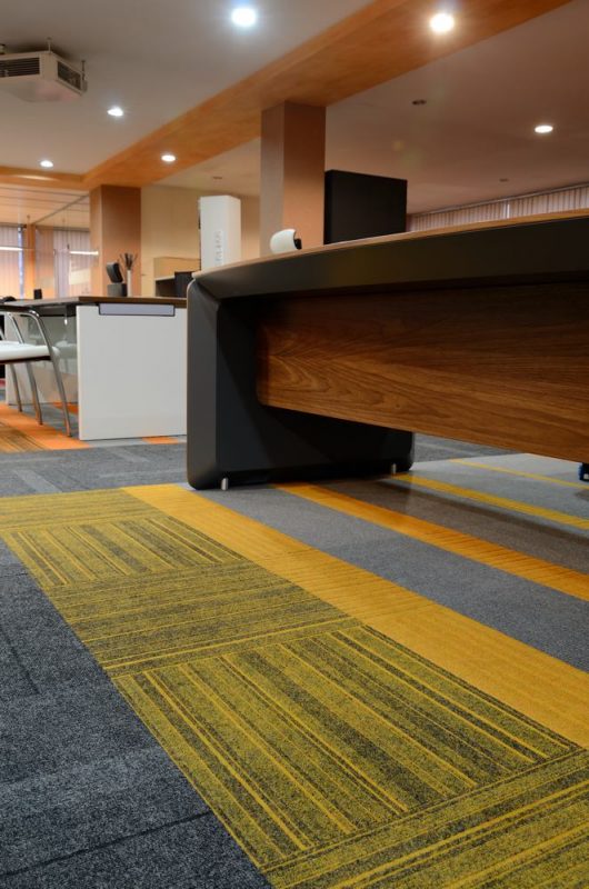 Yellow Carpet tiles and planks from burmatex®