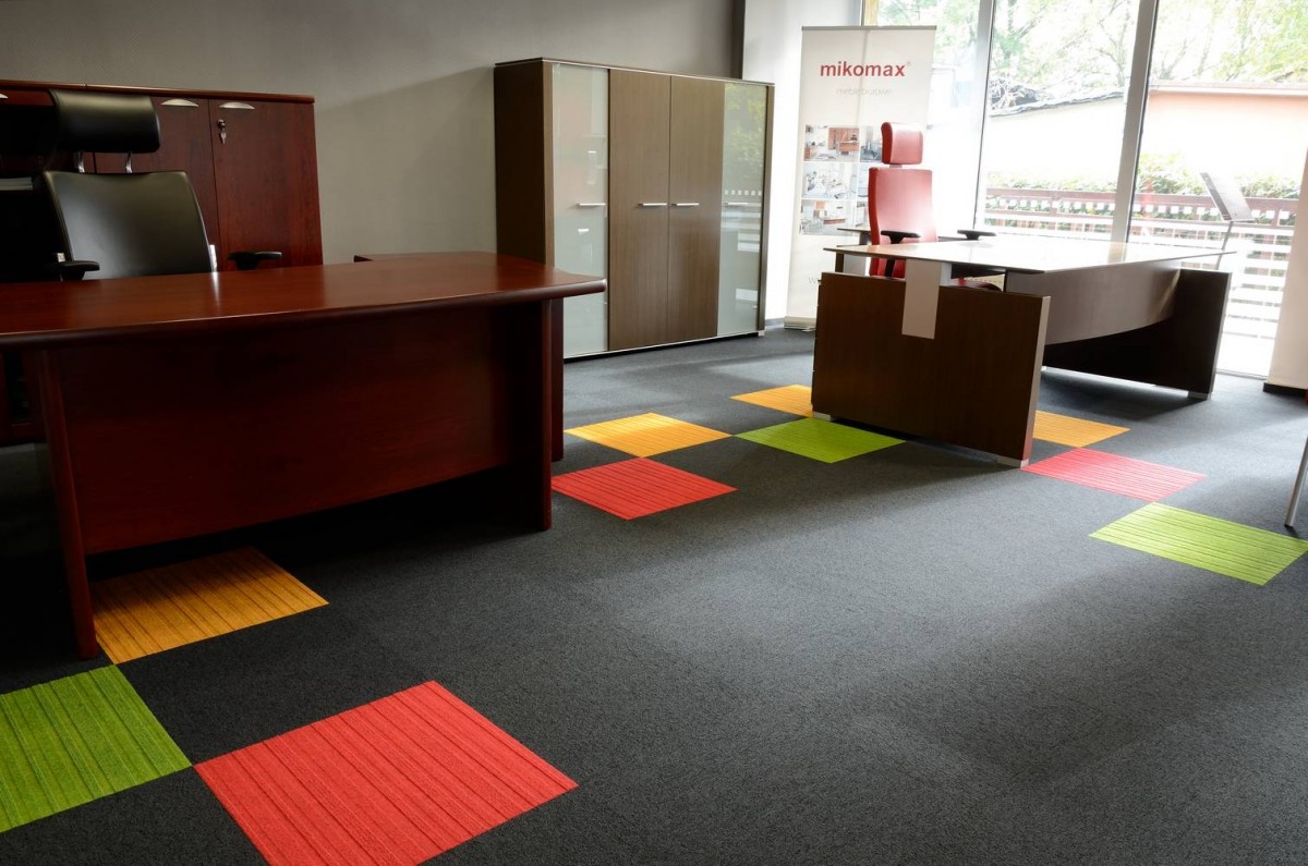 Yellow Carpet tiles and planks from burmatex®
